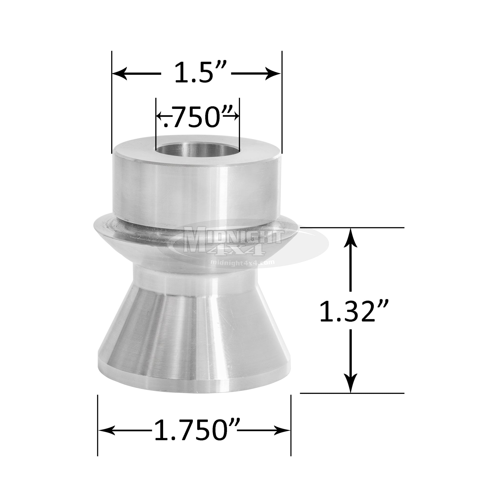 1-1/2" High Misalignment Spacer – Midnight 4x4