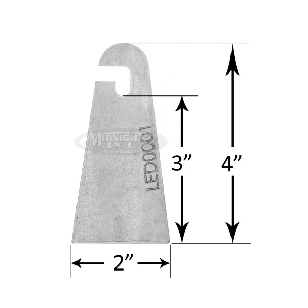 Slotted Light Bar Tabs – Midnight 4x4