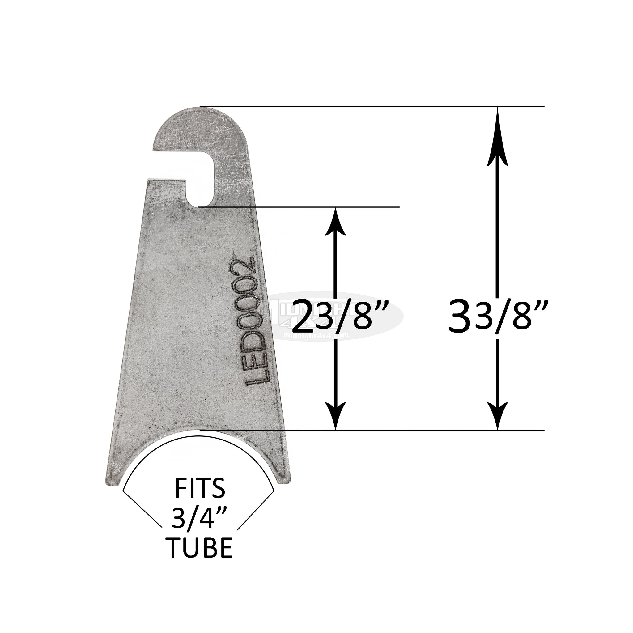 Slotted Light Bar Tabs – Midnight 4x4